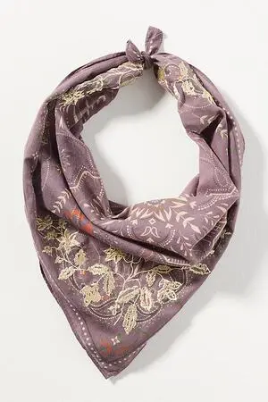 ELIZABETH GILLETT Embroidered Headband Grey