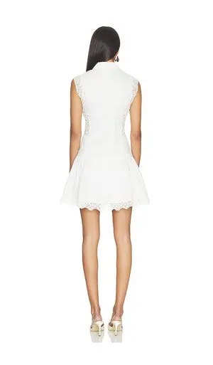 FRAME Embroidered Day Dress - White