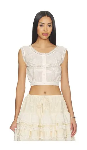 YUHAN WANG Lace Trimmed Button Blouse - Ivory