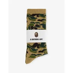 A BATHING APE Camo Crew Knit Socks - Green