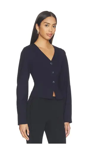 ALIGNE Doyer Ponte Top Button-down Shirt - Navy