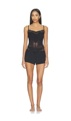 Cosabella Carmela Cami & Boxer Pajama Set - Black