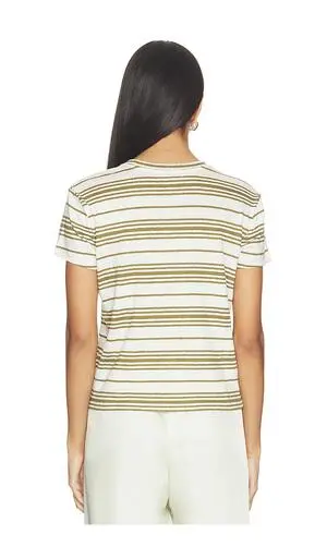 FRAME The Linen Baby Tee - Military Multi