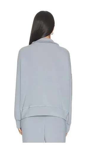 Varley Hawley Half Zip Sweatshirt - Wind Blue