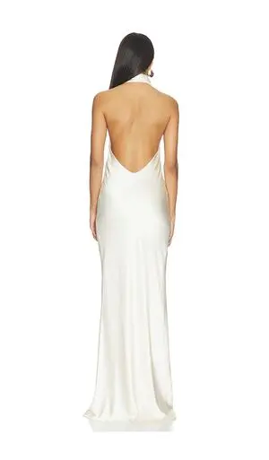 THE SEI Halter Drape Gown