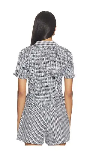 Rails Alton Smocked Button-down Top