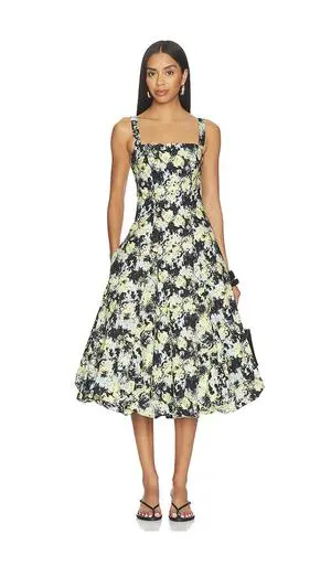 Proenza Schouler White Label Printed Midi Dress - Blue Multi