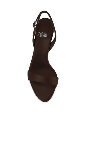 Jeffrey Campbell Go Getter Stiletto Sandal - Coffee Satin