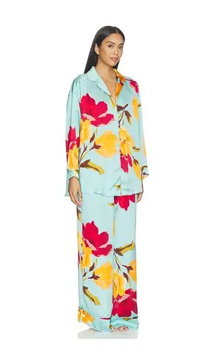 Free People X Intimately Fp Dreamy Days Pajama Set In Blue,red