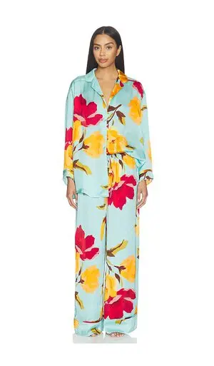 Free People X Intimately Fp Dreamy Days Pajama Set In Blue,red
