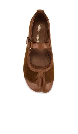 Jeffrey Campbell Thalion Mary Jane Flats - Tan Combo