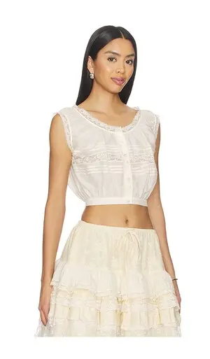 YUHAN WANG Lace Trim Button Blouse