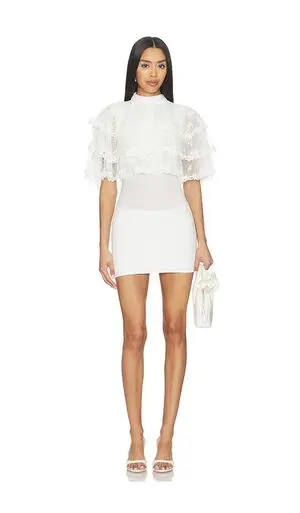 YUHAN WANG Shell Button Lace Bolero