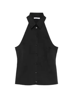 Patrizia Pepe Button Halterneck Top
