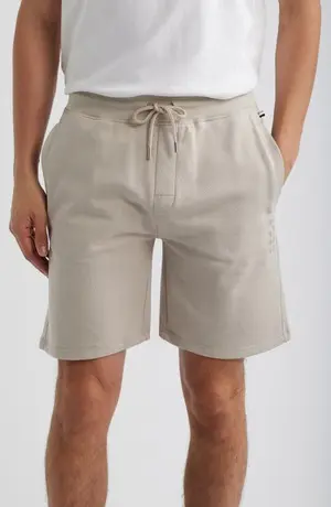 BOSS Cotton Pajama Shorts - Open Grey