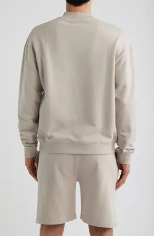 BOSS Cotton French Terry Crewneck Sweatshirt