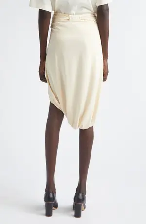 LEMAIRE Draped Crepe Jersey Wrap Skirt - Cream