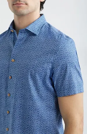 Johnnie-o Patel Hangin’ Out Heart Print Short Sleeve Button-up Shirt