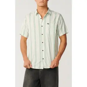 Rip Curl Sessions Short Sleeve Button-up Shirt - Bone/aloe