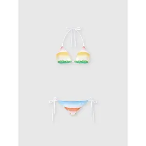 Missoni Triangle Bikini With Dégradé Zig Zag Motif - Multicoloured
