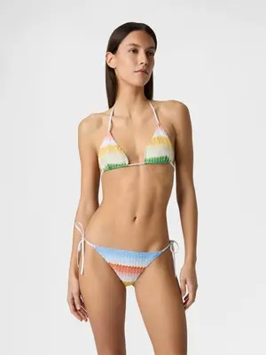 Missoni Triangle Bikini With Dégradé Zig Zag Motif - Multicoloured