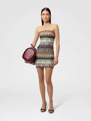 Missoni Viscose & Cotton Lamé Lace Motif Mini Dress - Multicoloured