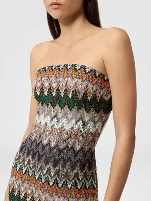 Missoni Viscose & Cotton Lamé Lace Motif Mini Dress - Multicoloured