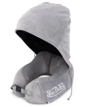 VON DUTCH Eyeconic Hooded Travel Neck Pillow