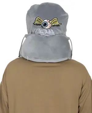 VON DUTCH Eyeconic Hooded Travel Neck Pillow