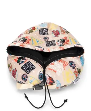 VON DUTCH Jax Hooded Memory Foam 11" Travel Neck Pillow