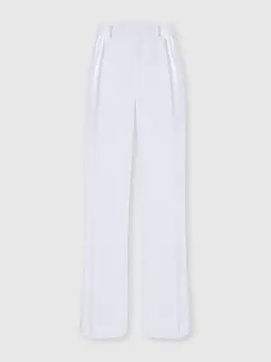 Missoni Cotton And Viscose Tone-on-tone Zigzag Trousers - White