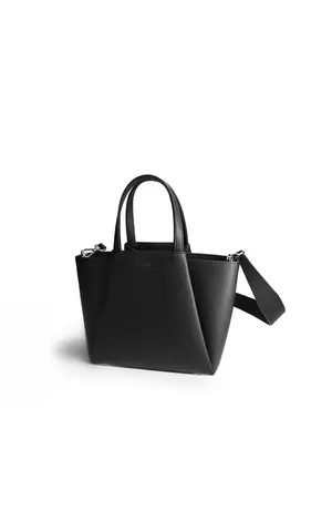 KAAI Mini Pyramid Leather Crossbody Bag - Black