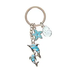 BEACHCOMBERS Dolphin Keychain - Blue