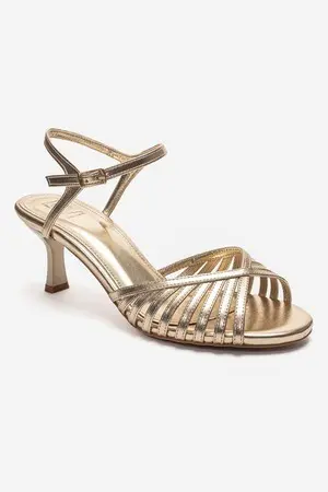 PROLOGUE SHOES Danica Stiletto Sandal - Gold