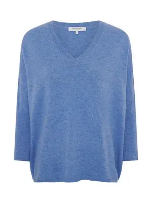 Gerard Darel Lenae V-neck Cashmere Jumper - Periwinkle