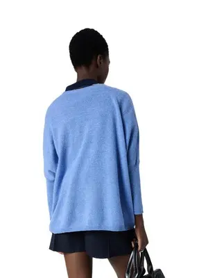 Gerard Darel Lenae V-neck Cashmere Jumper - Periwinkle