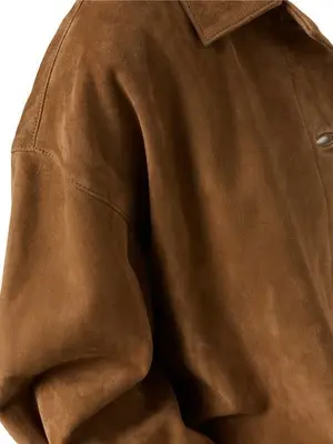 Gerard Darel Tanael Suede Leather Jacket - Straw