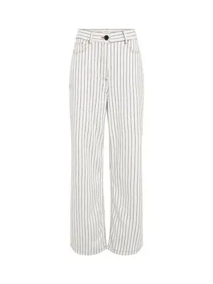 Gerard Darel Amaliah Striped Wide-leg Jeans