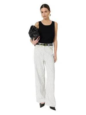Gerard Darel Amaliah Striped Wide-leg Jeans