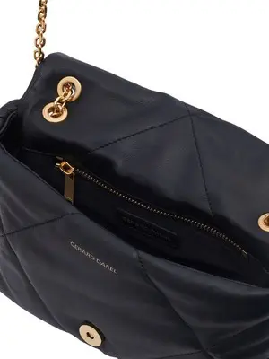 Gerard Darel Fanny Quilted Lambskin Crossbody Bag - Black