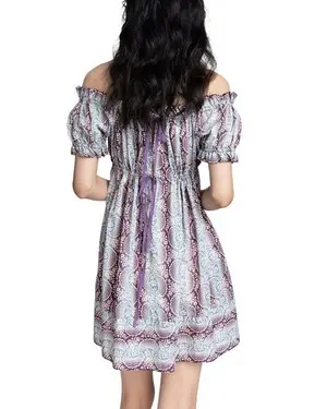 Anna Sui Ombre Ribbons Cotton Mini Dress
