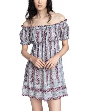 Anna Sui Ombre Ribbons Cotton Mini Dress