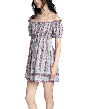 Anna Sui Ombre Ribbons Cotton Mini Dress