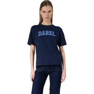 Gerard Darel Melly Retro Logo T-shirt - Navy Blue