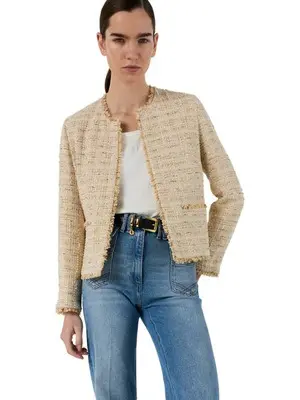 Gerard Darel Talea Tweed Jacket - Beige