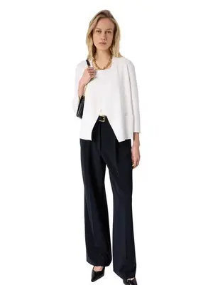 Gerard Darel Lynaya 3/4 Sleeve Open Front Cardigan - White