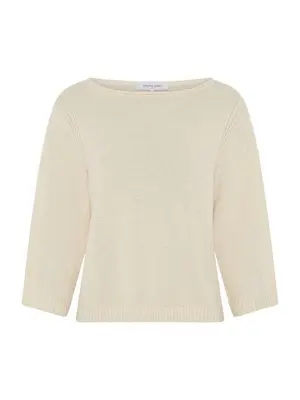 Gerard Darel Liona 3/4 Sleeve Boat Neck Knit Top