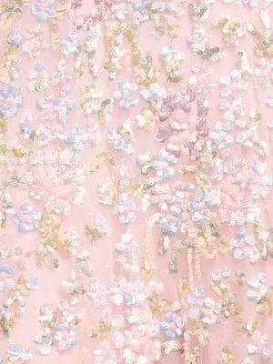 NEEDLE & THREAD Peony Bouquet Sequin Ankle Gown
