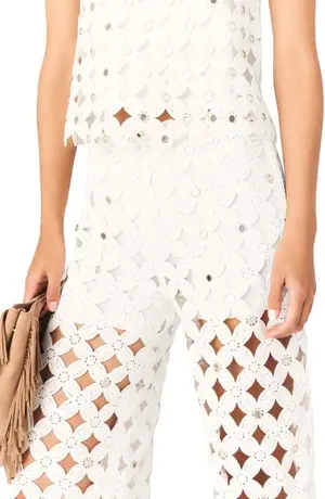 Maje Crochet Trousers With Mirrors
