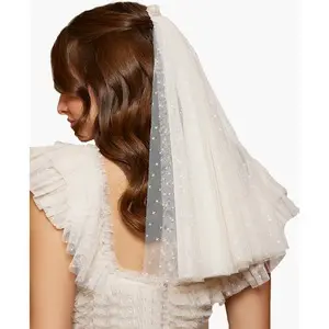 NEEDLE & THREAD Kisses Short Veil - Cream